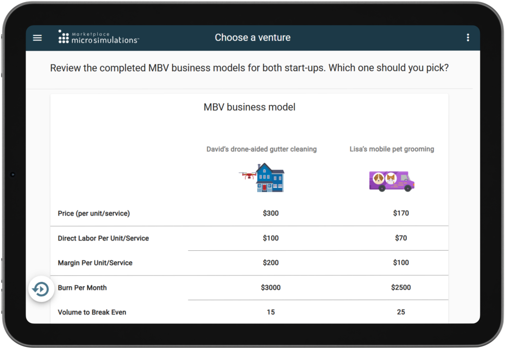 Business Models Microsimulations - Marketplace Business Simulations